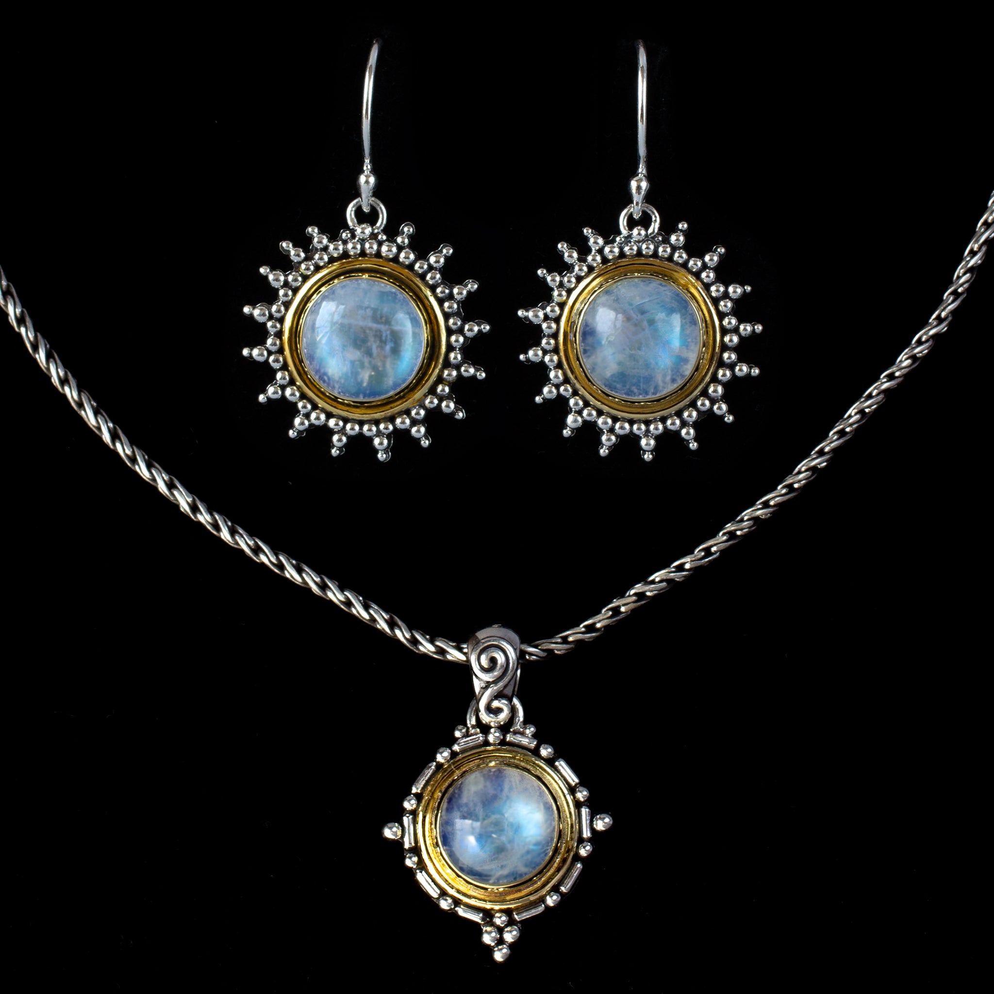 Silver & Gold Moonstone Jewelry | Bluemoonstone Creations