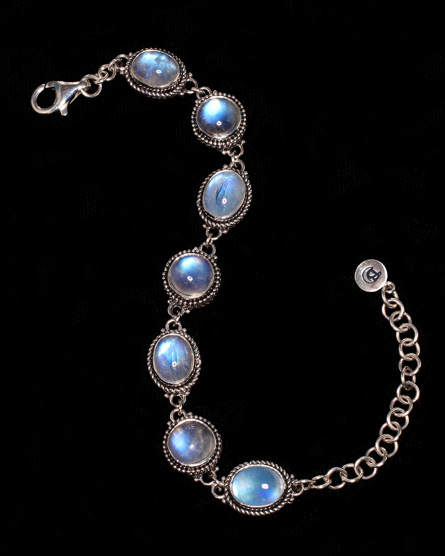 Sterling Silver & Gold Rainbow Moonstone Gemstone Jewelry – Bluemoonstone Creations