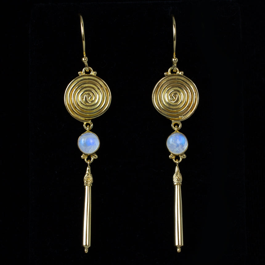Gold Rainbow Moonstone Jewelry | Bluemoonstone Creations