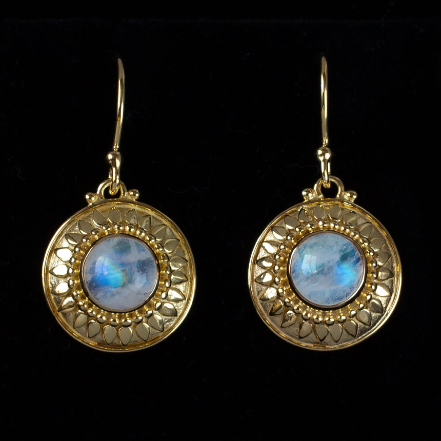 Gold Rainbow Moonstone Jewelry | Bluemoonstone Creations