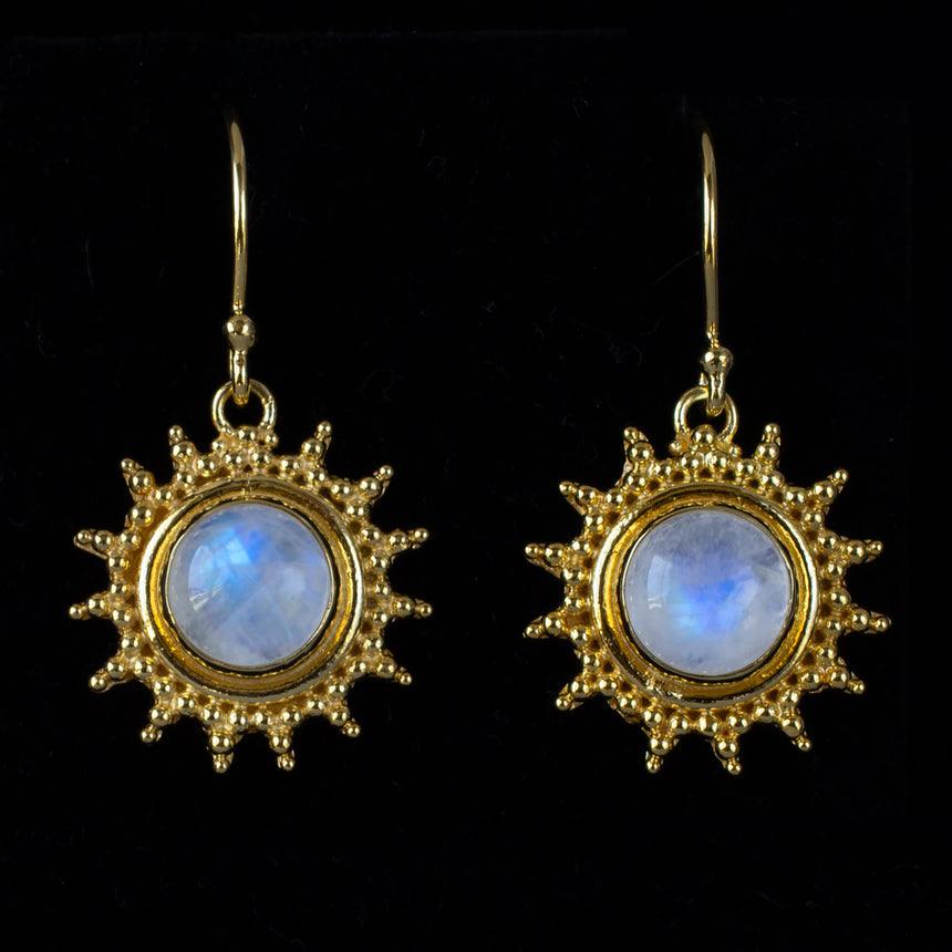 Gold Rainbow Moonstone Jewelry | Bluemoonstone Creations