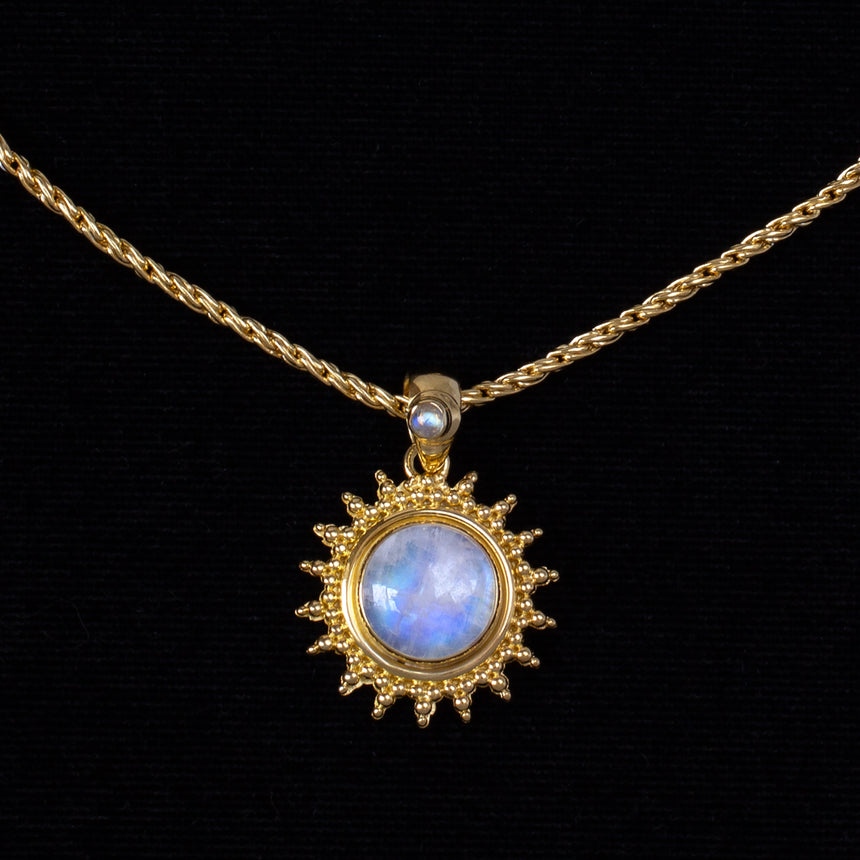 Gold Rainbow Moonstone Jewelry | Bluemoonstone Creations