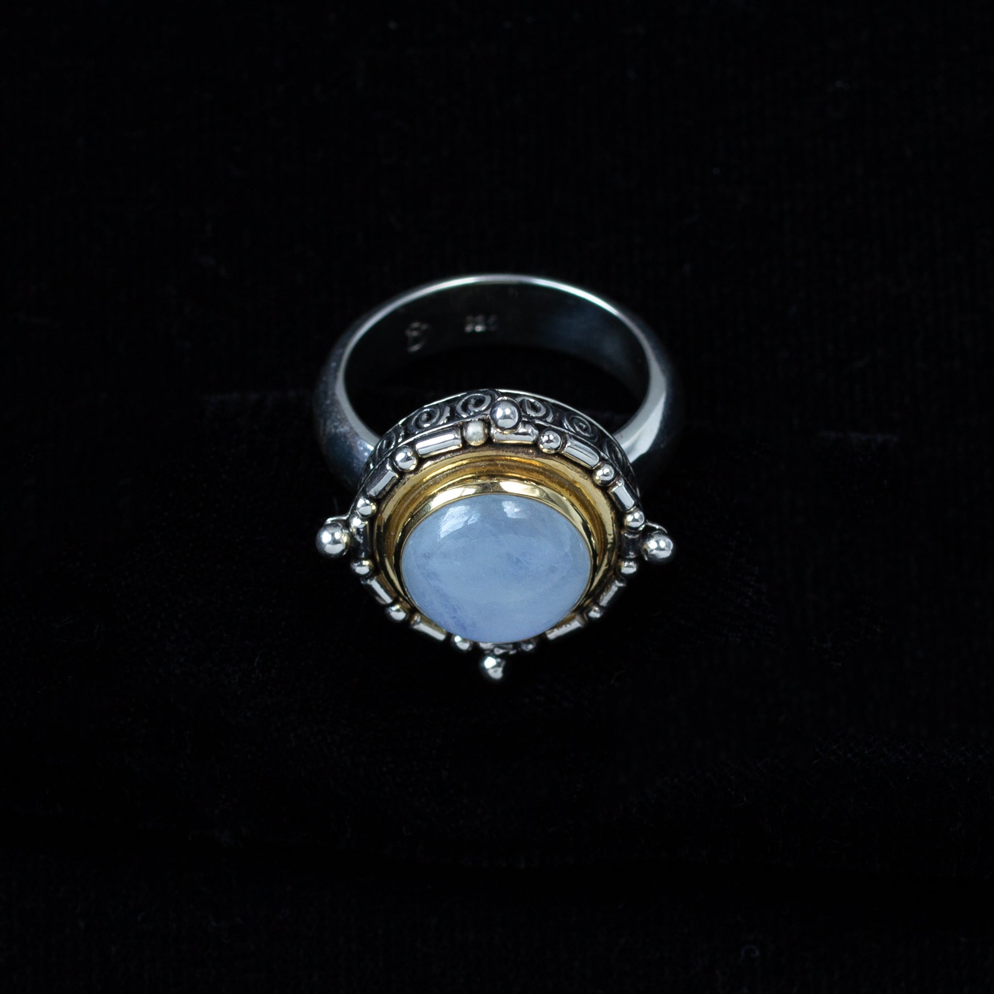 Moonstone Mixed Metal Ring | Bluemoonstone Creations