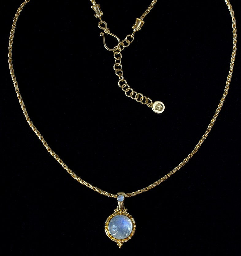 Gold Moonstone Necklace | Bluemoonstone Creations