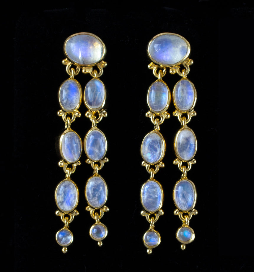 Gold Rainbow Moonstone Jewelry | Bluemoonstone Creations